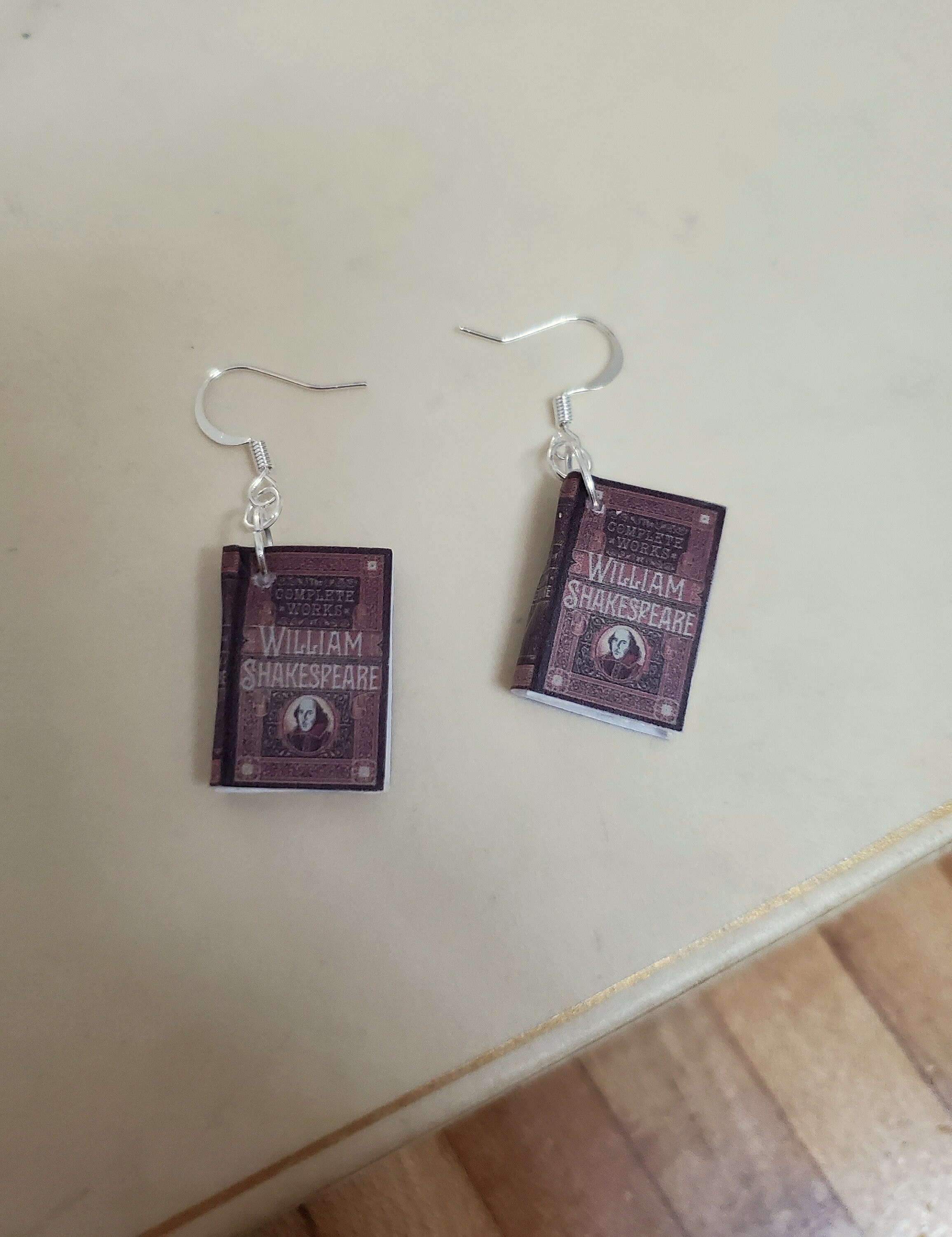 William Shakespeare Miniature Book Earrings Mini Book | Etsy