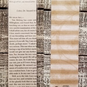 Dracula Book Page Bookmarks, Real Book Page Bookmarks, Bram Stoker ...