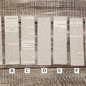 Dracula Book Page Bookmarks, Real Book Page Bookmarks, Bram Stoker ...