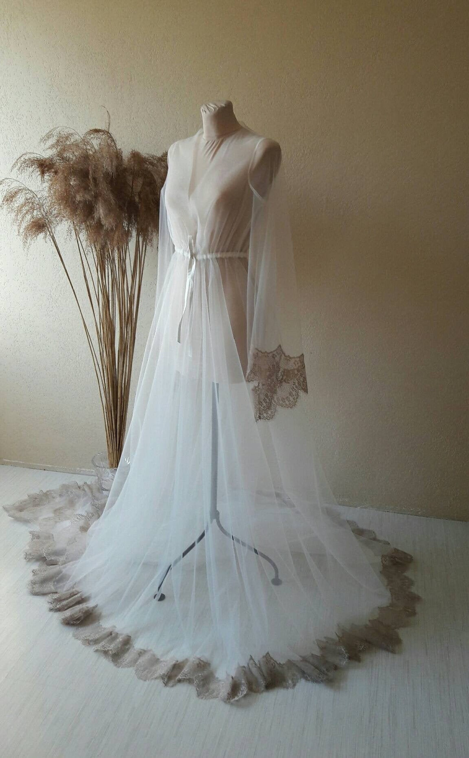 Ivorynude Bridal Lingerie,ivory Boudoir Dress, Boudoir Gown, Tulle ...
