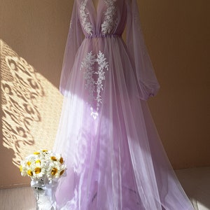 Lavender Boudoir Dress, Purple Wedding Dress, Summer Wedding Dress ...