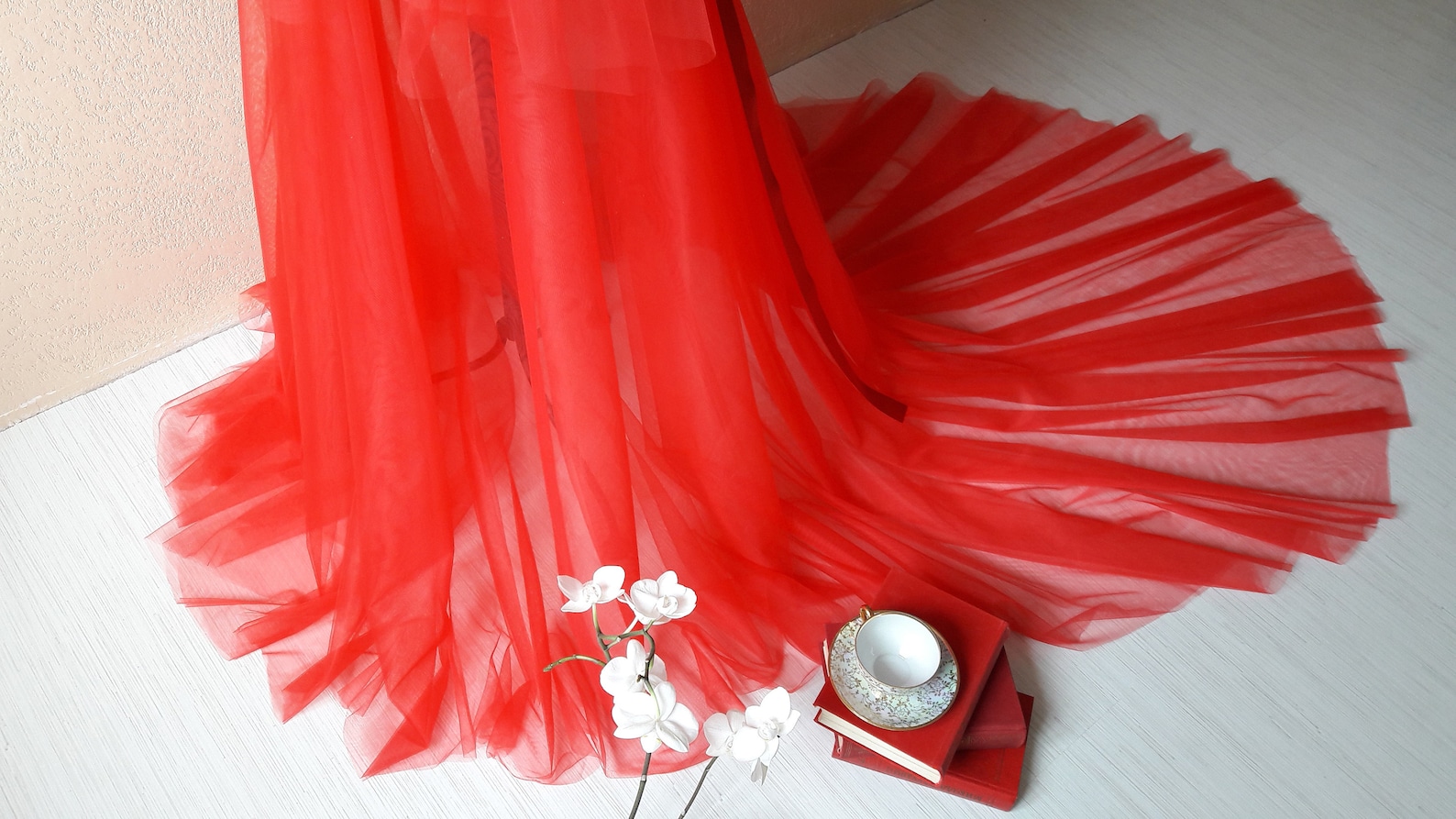 Red Boudoir Dress Tulle Boudoir Gown Boudoir Gown Luxury - Etsy
