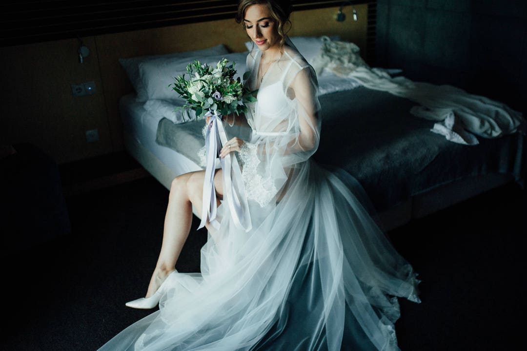 Ivory Boudoir Dress, Tulle Boudoir Gown, Boudoir Gown, Luxury Boudoir ...