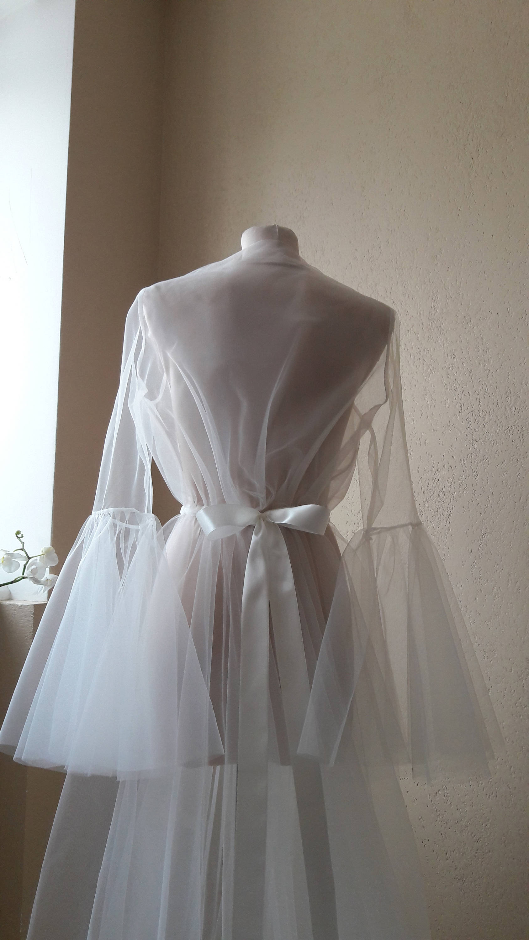 Bridal boudoir robe Ivory boudoir dress Tulle boudoir gown | Etsy