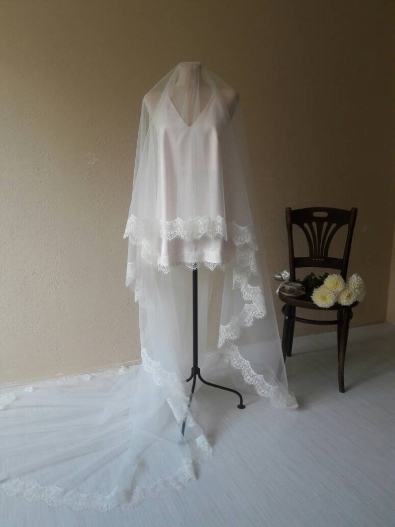 Soft Drop Wedding Veil Gorgeous Drop Wedding Veil Floating - Etsy