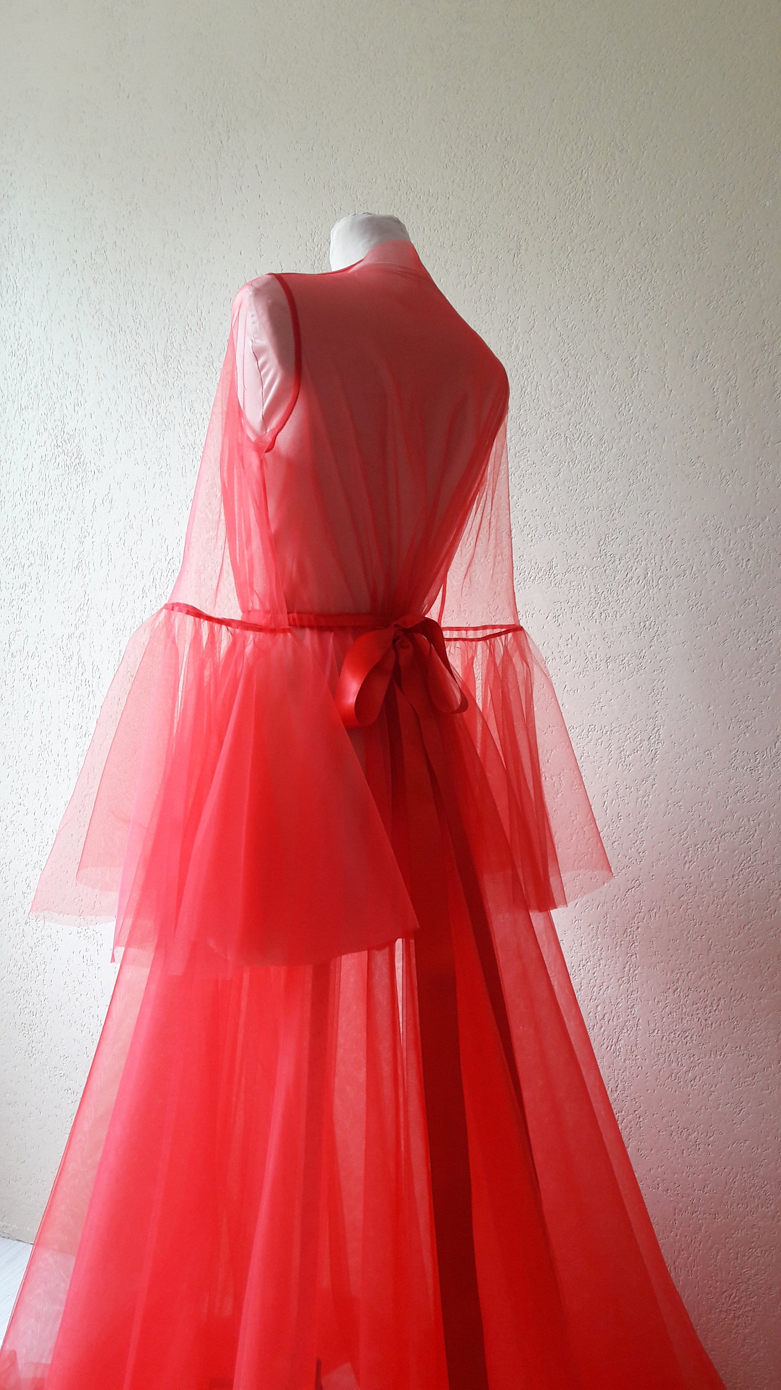 Red Boudoir Dress Tulle Boudoir Gown Boudoir Gown Luxury - Etsy