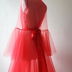Red Boudoir Dress, Tulle Boudoir Gown, Boudoir Gown, Luxury Boudoir ...