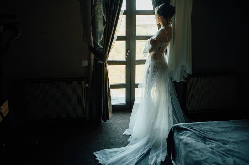 Ivory Boudoir Dress, Tulle Boudoir Gown, Boudoir Gown, Luxury Boudoir ...