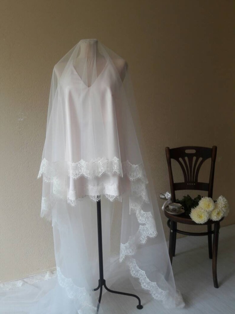 Soft Drop Wedding Veil Gorgeous Drop Wedding Veil Floating - Etsy