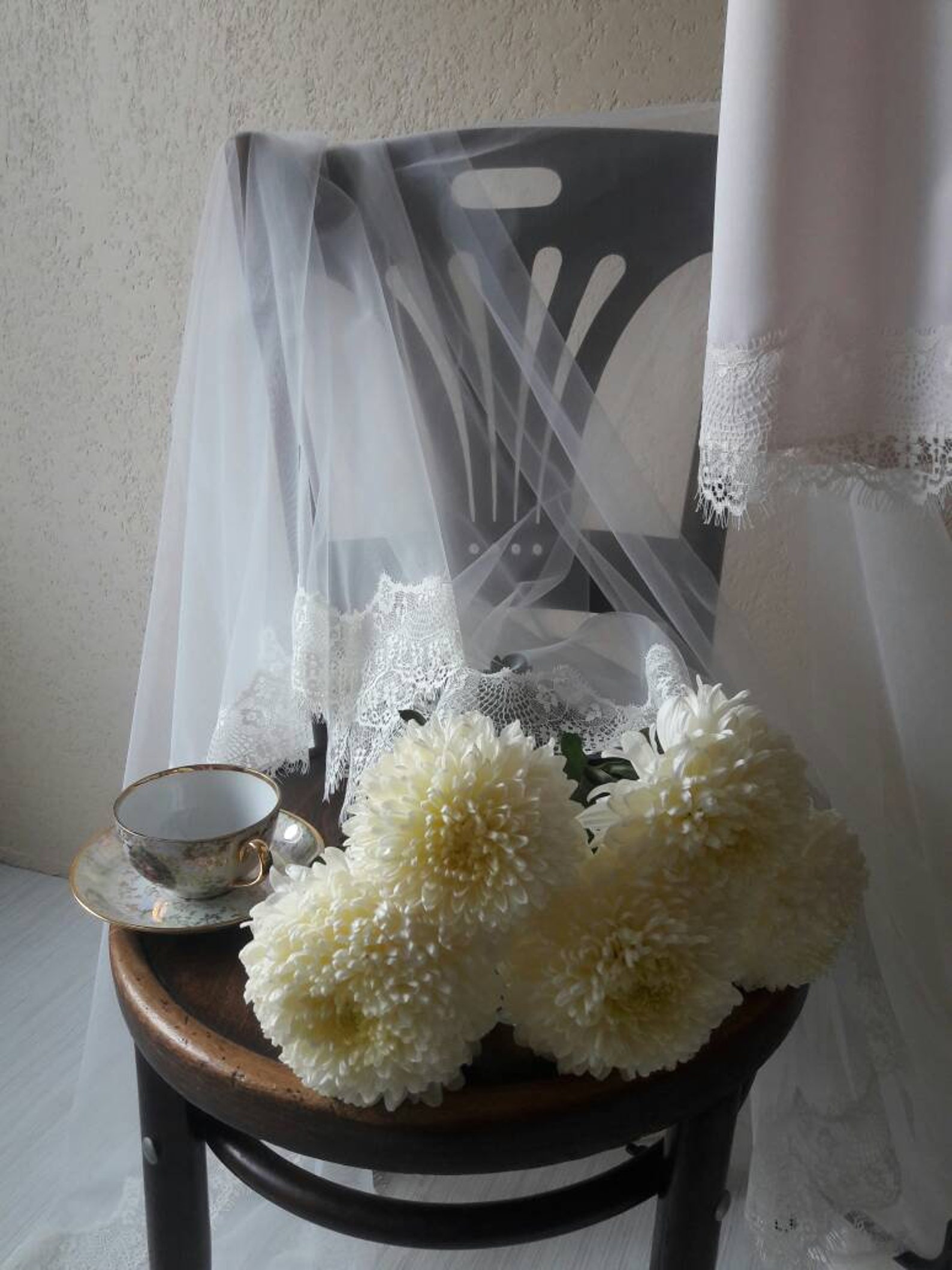 Soft Drop Wedding Veil Gorgeous Drop Wedding Veil Floating | Etsy