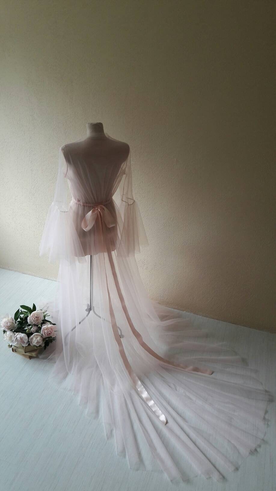 Sky Blue Boudoir Dress Wedding Day Gown Tulle Boudoir Gown - Etsy