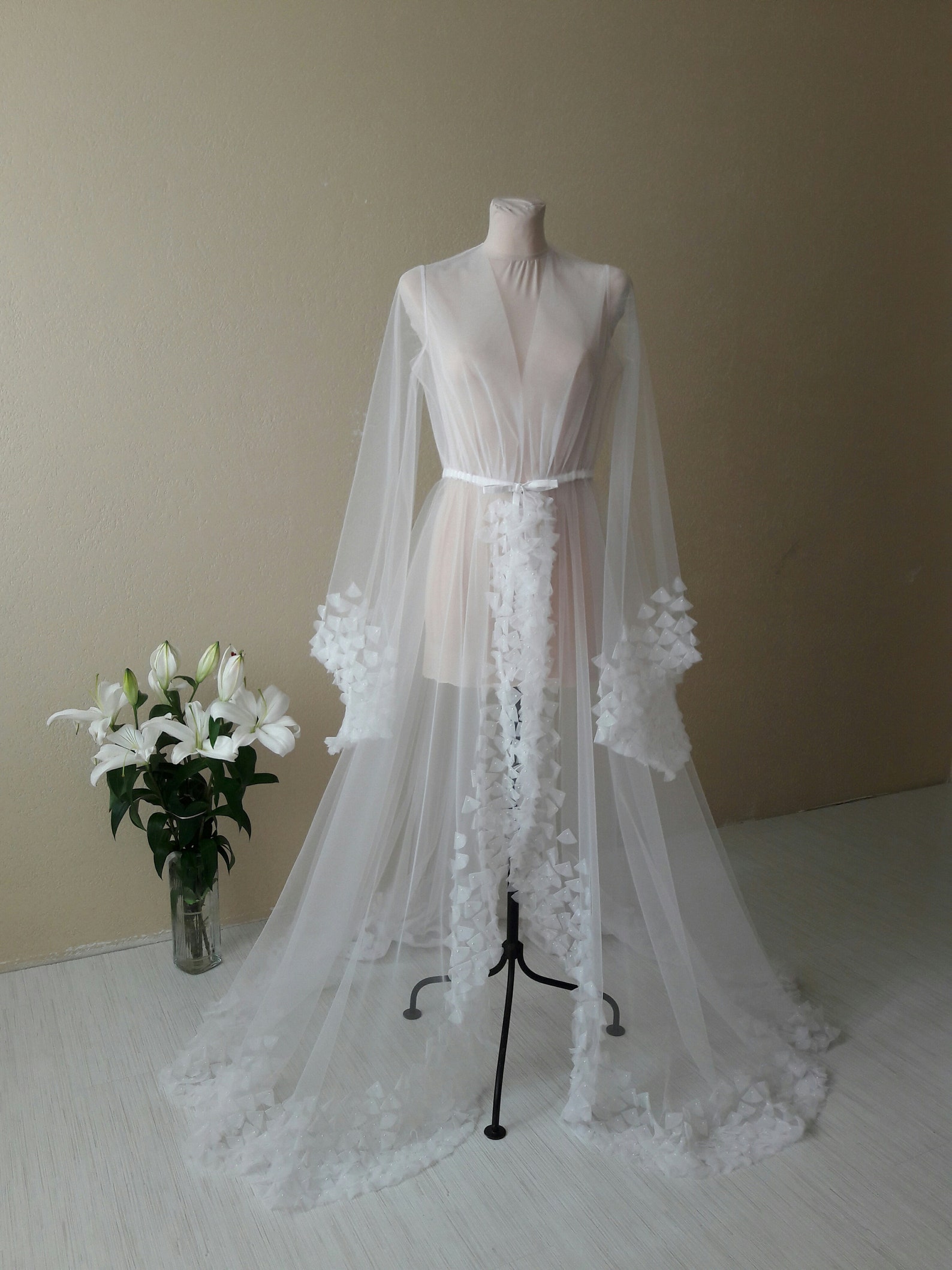 White Boudoir Dress Couture Dress Tulle Wedding Dress | Etsy