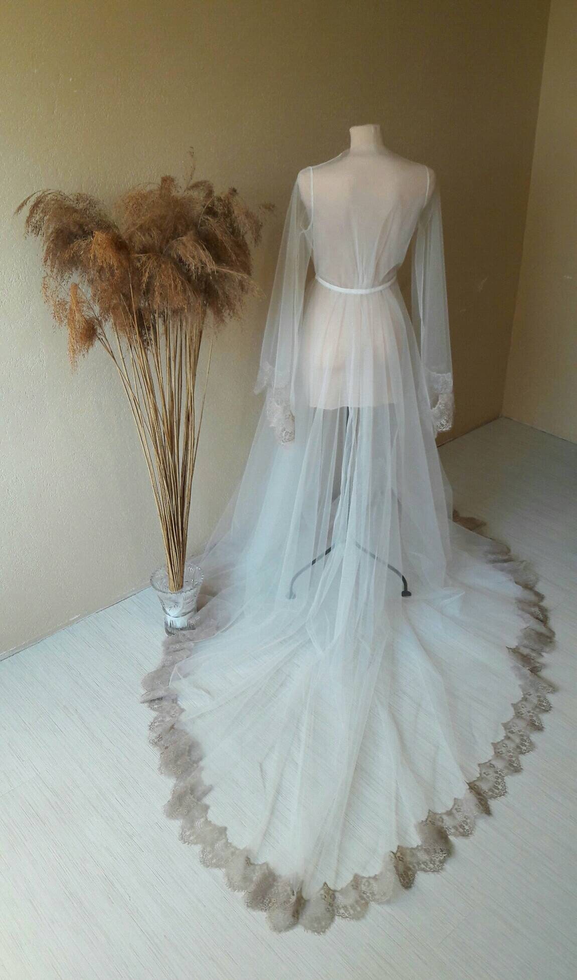 Ivorynude Bridal Lingerie,ivory Boudoir Dress, Boudoir Gown, Tulle ...