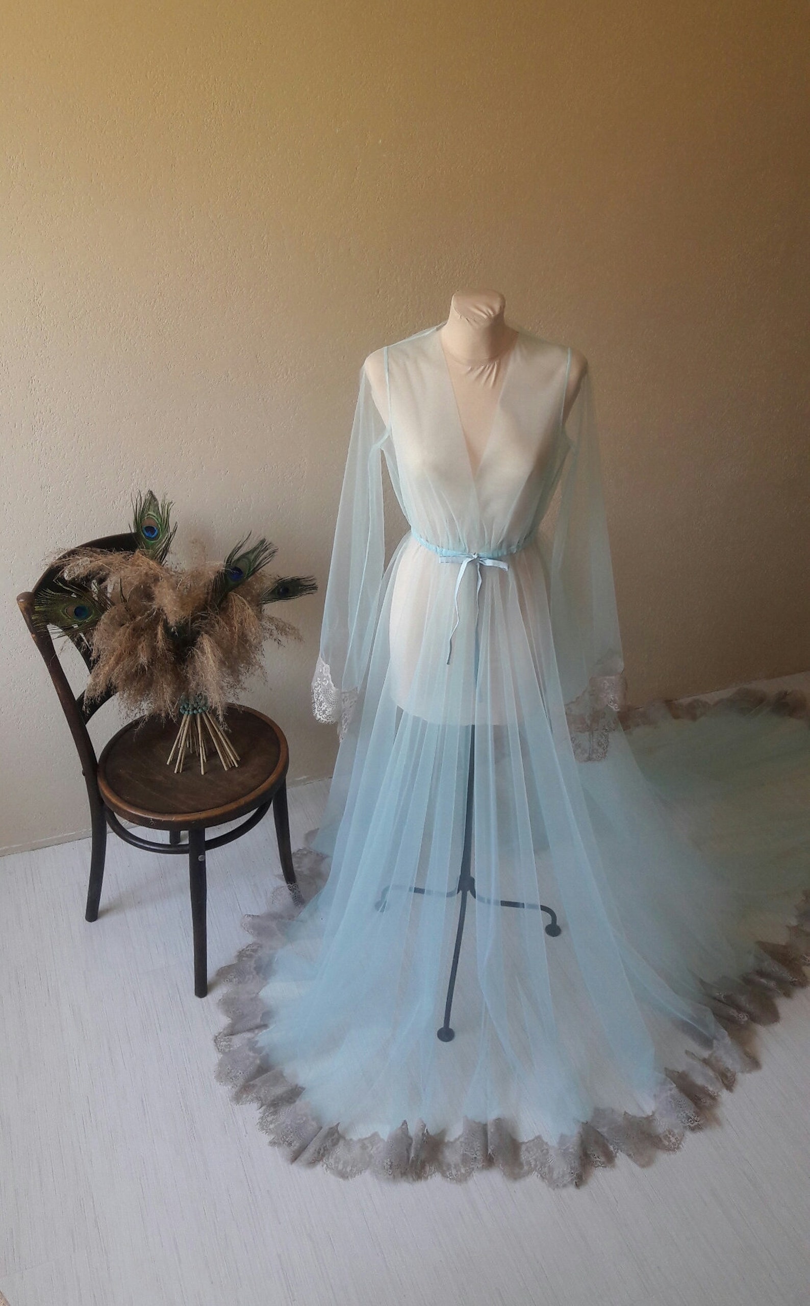 Sky Bluenude Bridal Lingeriesky Blue Boudoir Dress Boudoir - Etsy