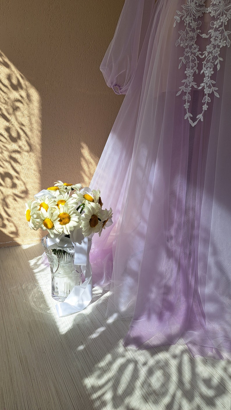 Lavender Boudoir Dress, Purple Wedding Dress, Summer Wedding Dress ...