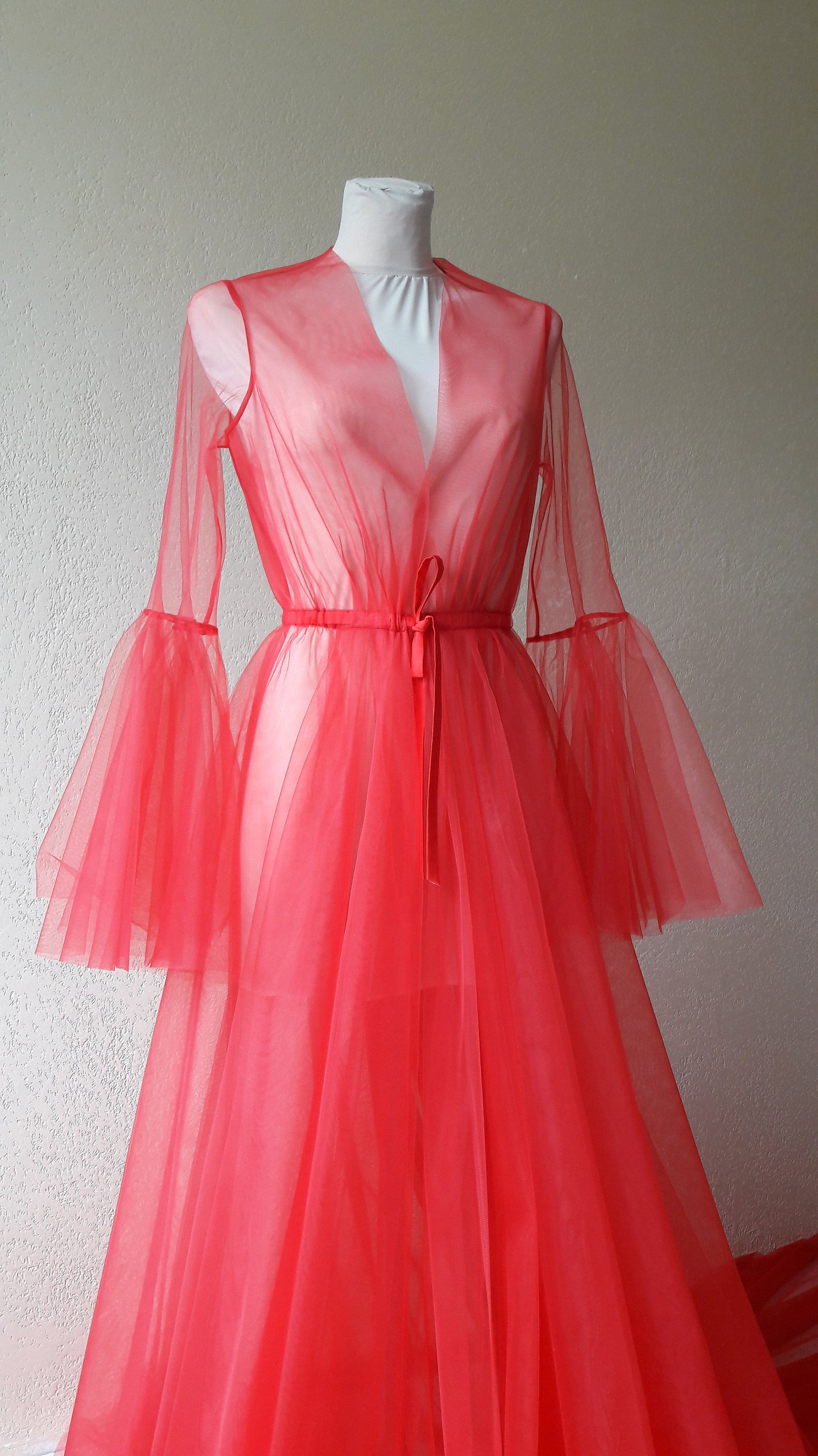Red Boudoir Dress Tulle Boudoir Gown Boudoir Gown Luxury - Etsy