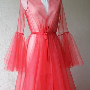 Red Boudoir Dress, Tulle Boudoir Gown, Boudoir Gown, Luxury Boudoir ...