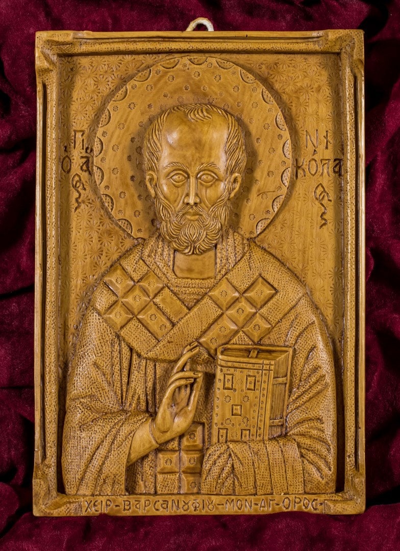 Saint Nicholas Aromatic Christian Wall Icon Plaque made with | Etsy