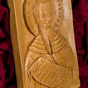 Theodore the Studite Aromatic Christian Wall Icon Plaque Made With Pure ...