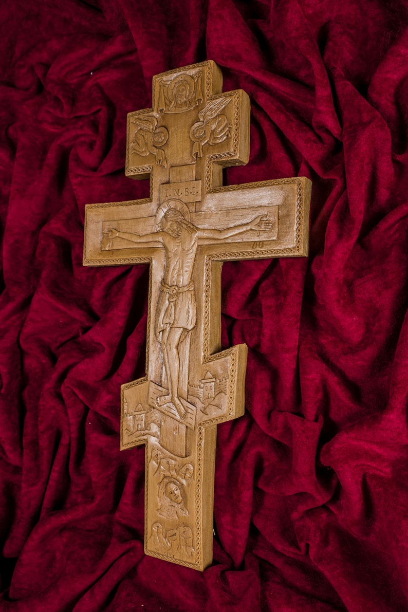 Russian Three Bar Orthodox Aromatic Wall Cross Crucifix Made - Etsy