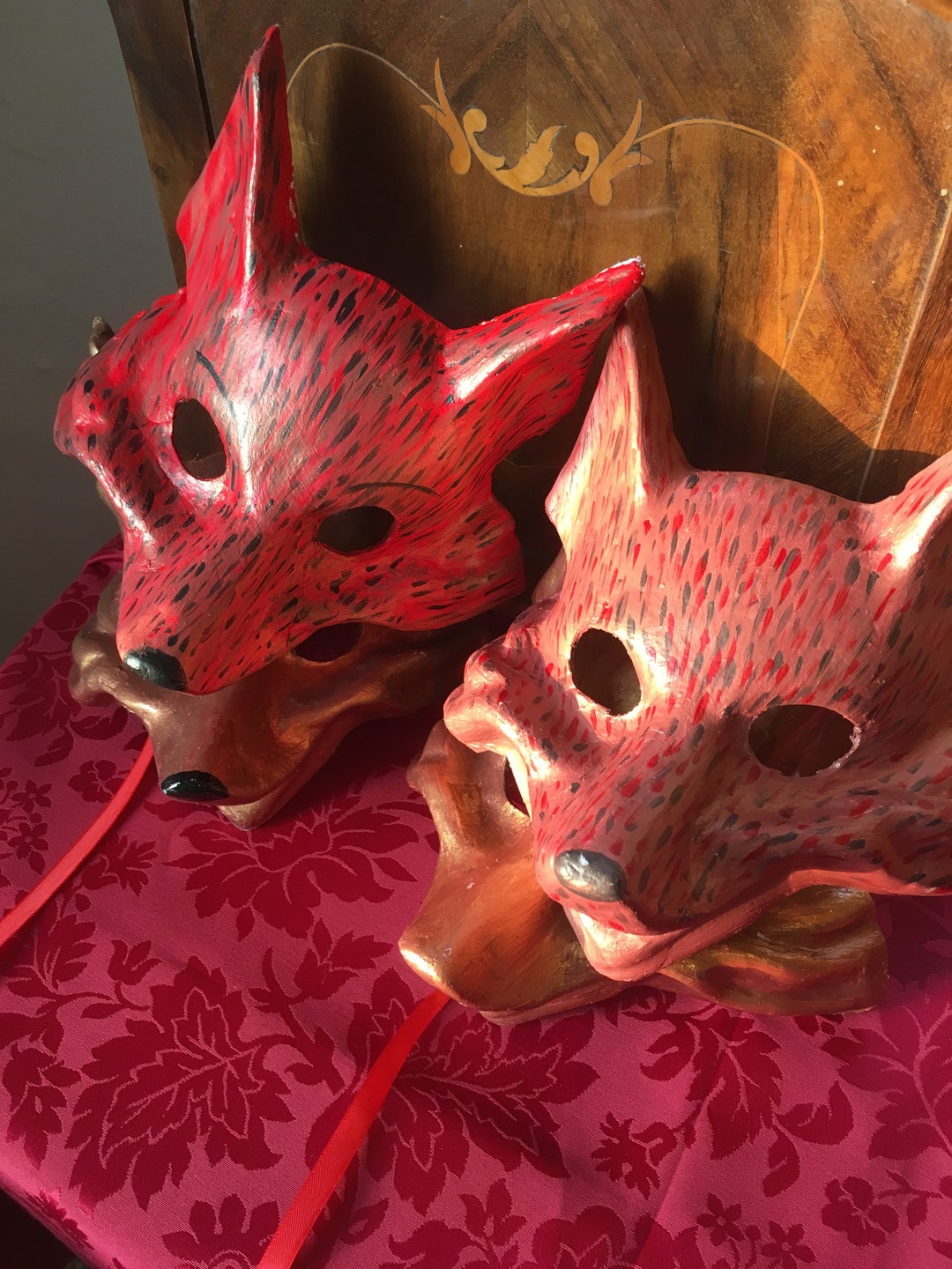 Handmade Wolf Mask in Paper Mache - Etsy