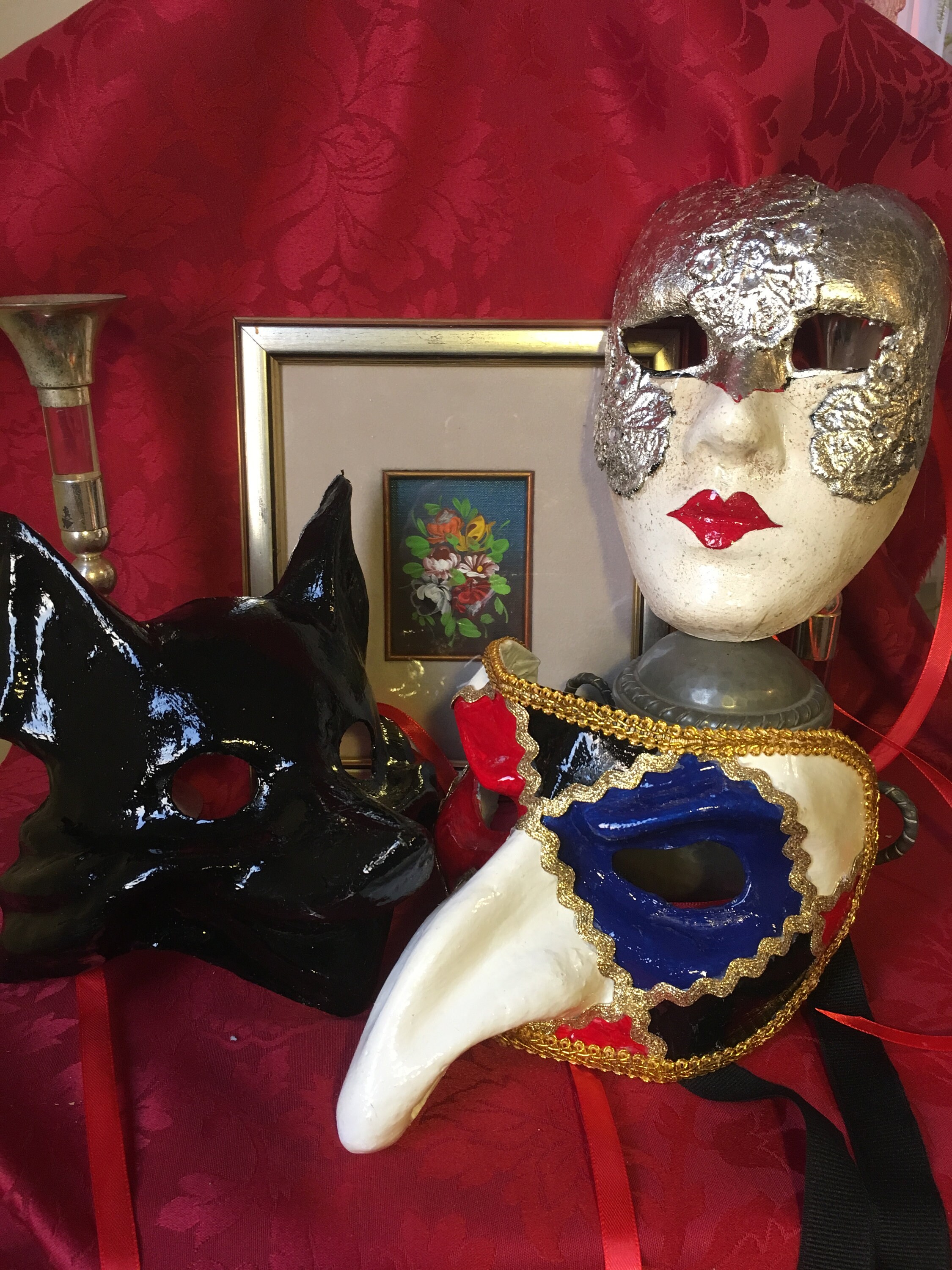 Venetian Masks Faces Pulcinella Black Wolf all In Paper. | Etsy