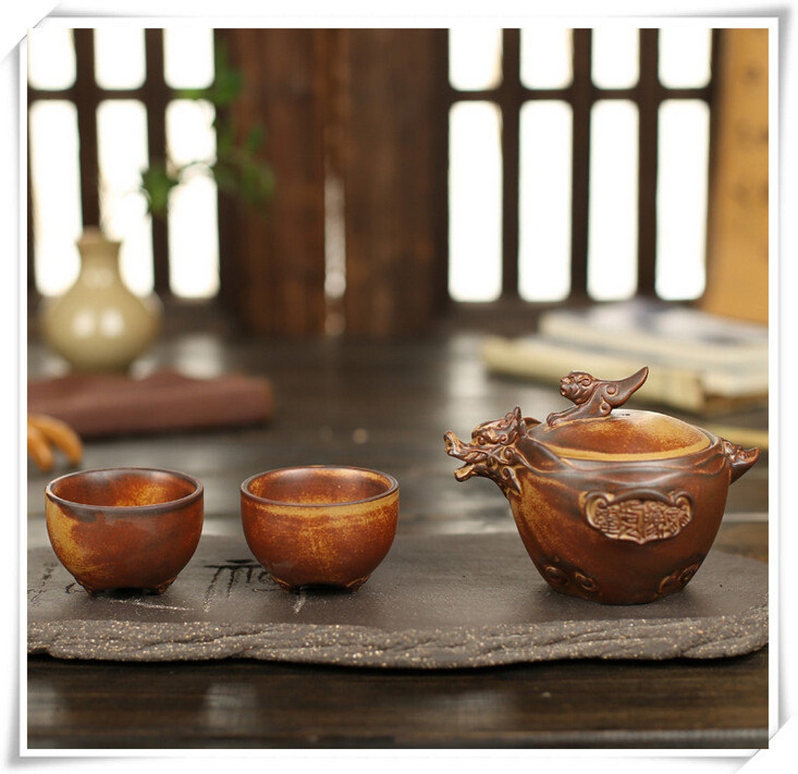 Chinese Ceramic Tea Set Stoneware Teapot and Tea Cup Unique | Etsy