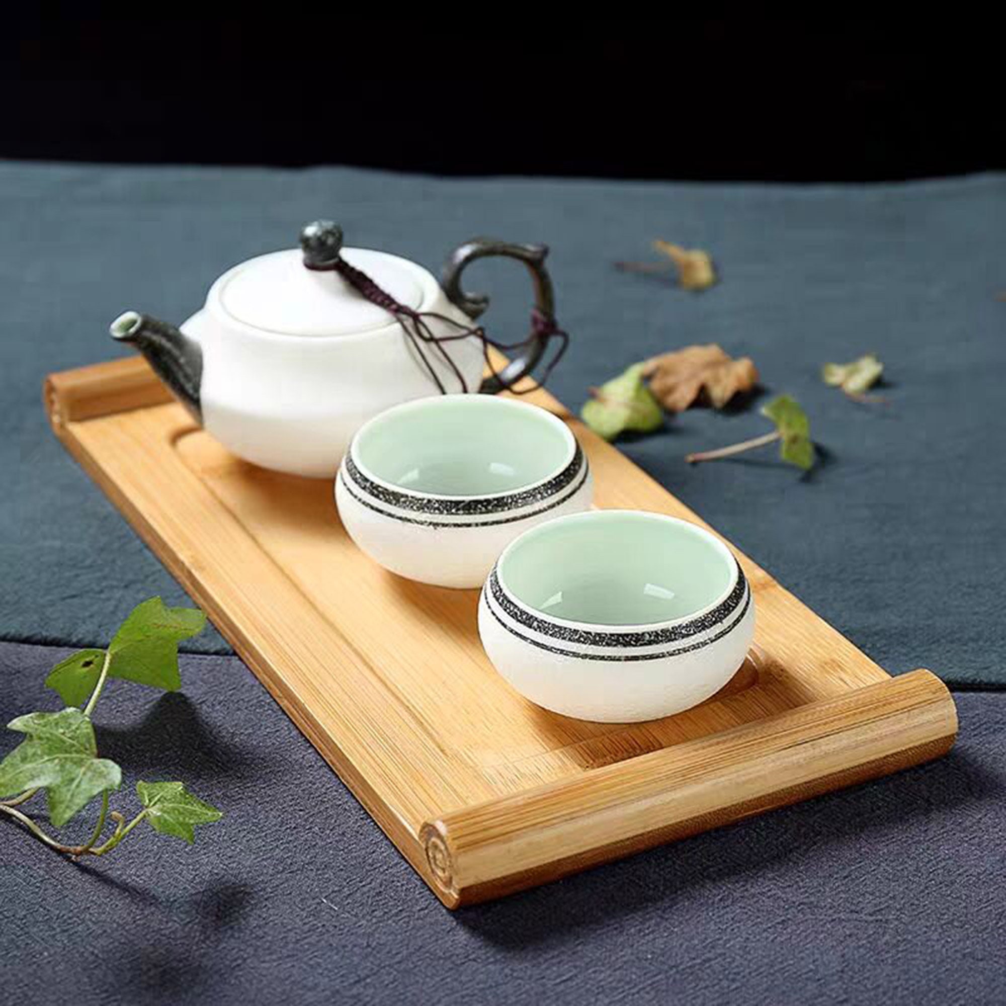 Chinese Porcelain Tea Set Travel Tea Set Snowflake Glaze | Etsy