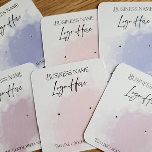Logo Earring Cards, 10 Personalised Logo Earing Cards, Clay Earing ...