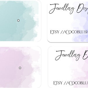 Logo Earring Cards, 10 Personalised Logo Earing Cards, Clay Earing ...