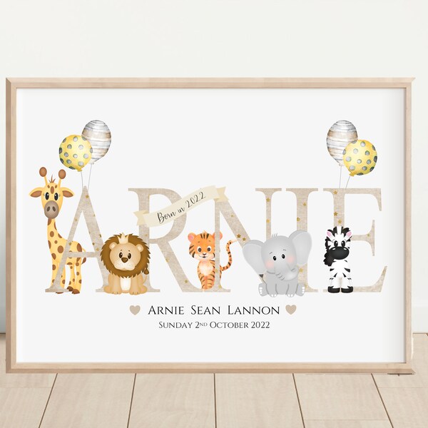 Baby Name Print - Etsy UK