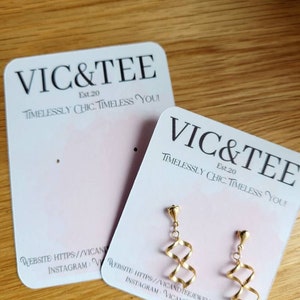 Logo Earring Cards, 10 Personalised Logo Earing Cards, Clay Earing ...