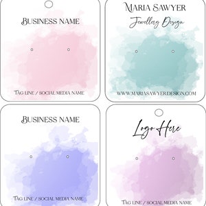 Logo Earring Cards, 10 Personalised Logo Earing Cards, Clay Earing ...