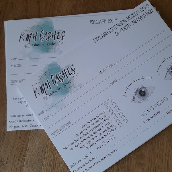 Client Record Card - Etsy UK
