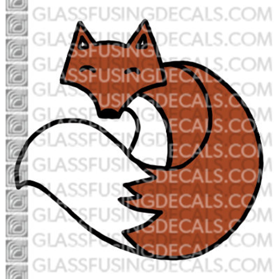 Fun Fox 2 - Glass Fusing Decal for Glass, Ceramics, and Enamelling - Etsy
