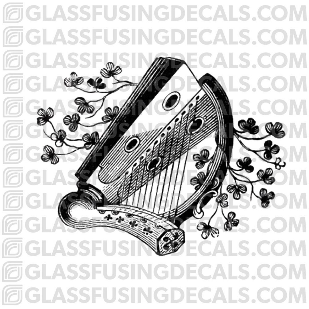 Harp 2 Glass Fusing Decal for Glass or Ceramics - Etsy
