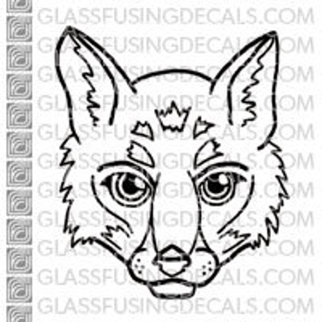 Fox Face - Glass Fusing Decal for Glass, Ceramics, and Enamelling - Etsy