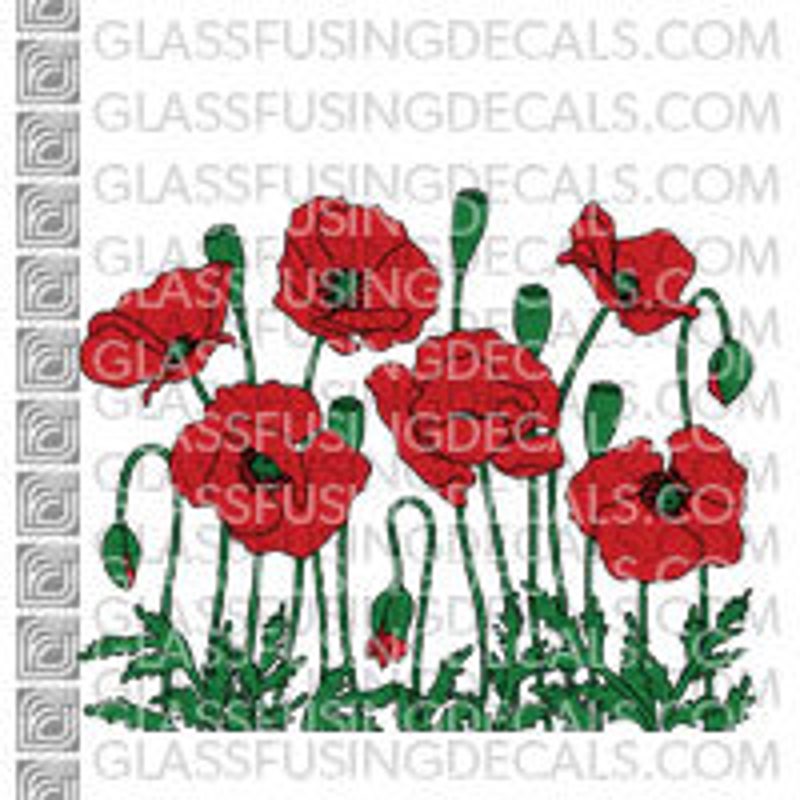 Poppy Decals for Glass - Etsy