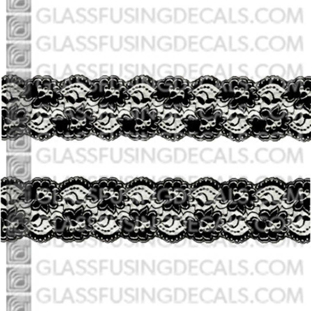 Lace - Glass Fusing Decal for Glass, Ceramics, and Enamelling - Large ...