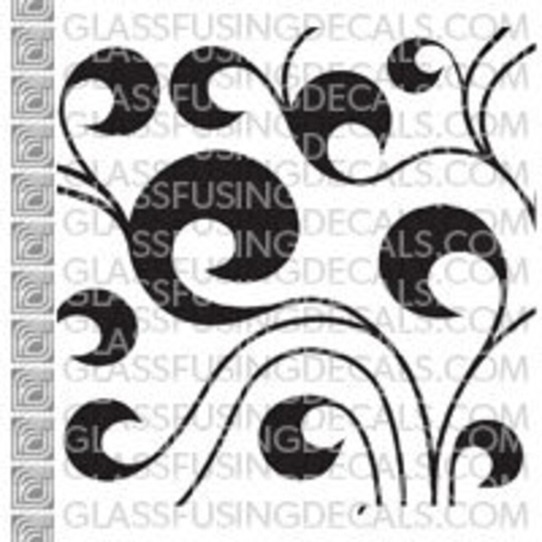 Large Swirls - Glass Fusing Decal for Glass or Ceramics - Medium 4x4 - Etsy