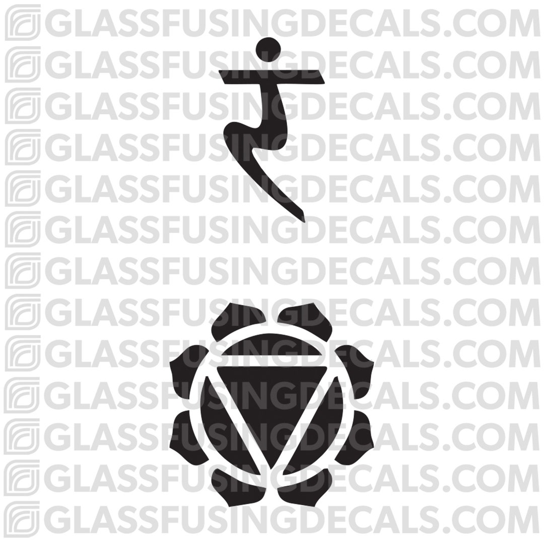 03 Solar Plexus Chakra 2-pack Set Glass Fusing Decal for Glass or ...