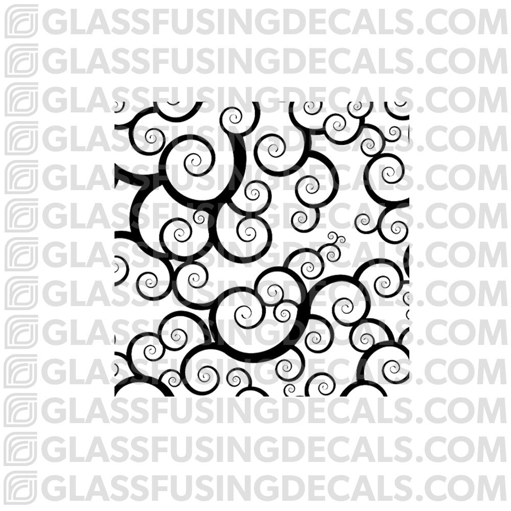 Swirls Filled Mini Glass Fusing Decal for Glass or Ceramics - Etsy