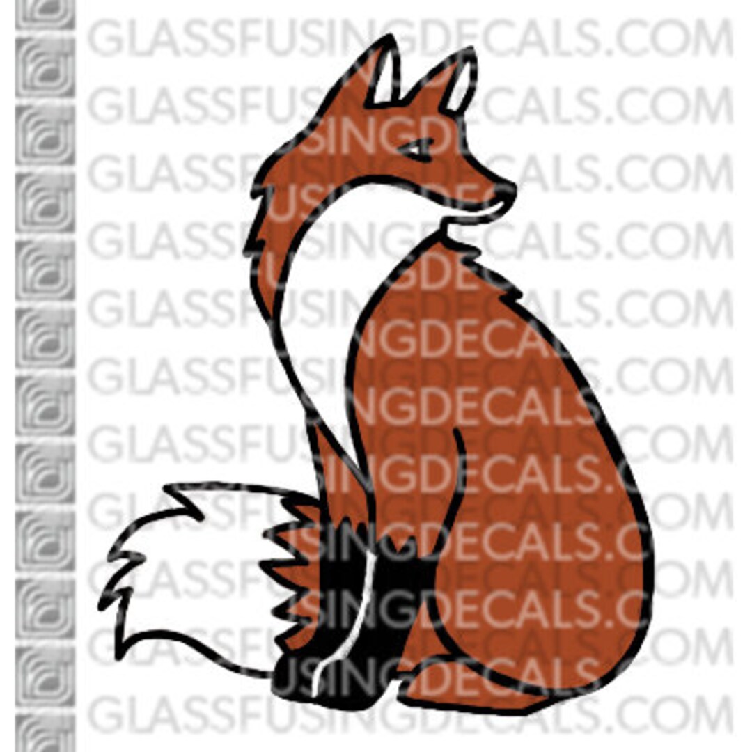 Fox 1 - Glass Fusing Decal for Glass, Ceramics, and Enamelling - Etsy