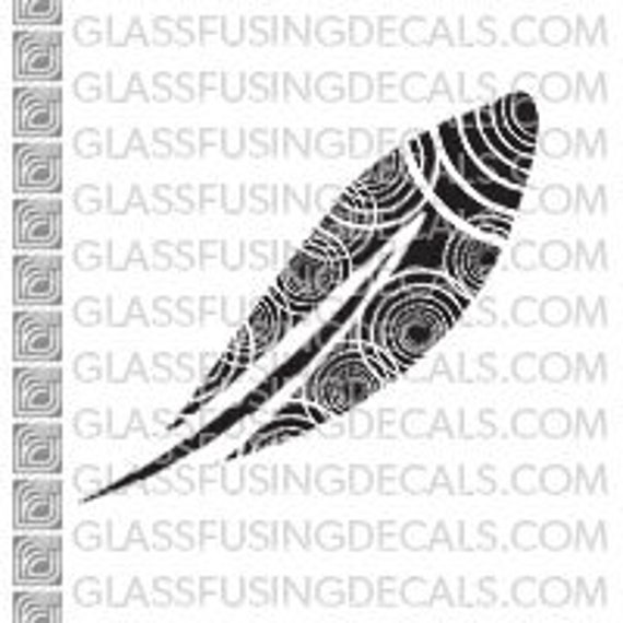 Fun Feather 7 Glass Fusing Decal for Glass Ceramics and | Etsy