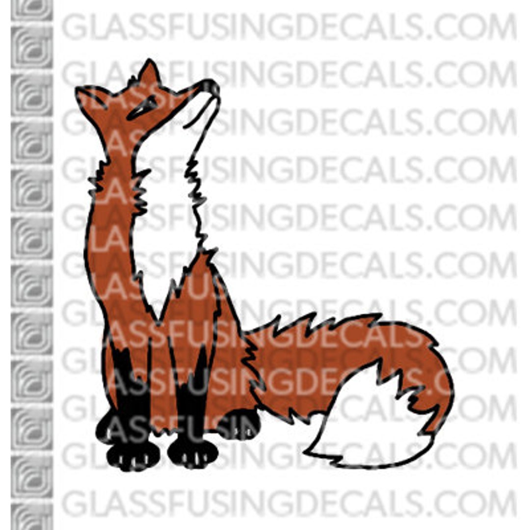 Fox 2 - Glass Fusing Decal for Glass, Ceramics, and Enamelling - Etsy