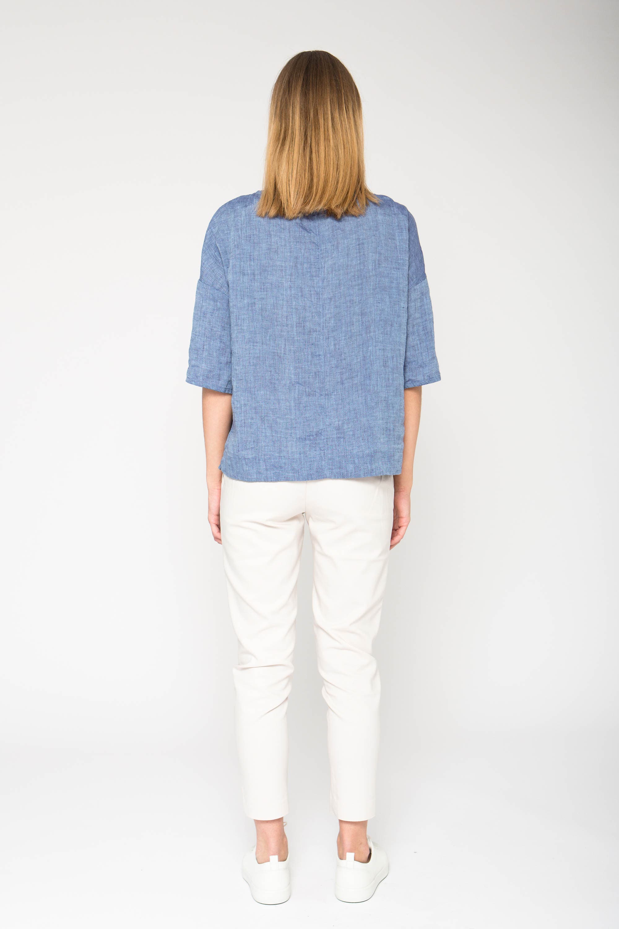 Boxy Top in Light Blue Linen / Blue Linen Tank Top / Blue - Etsy