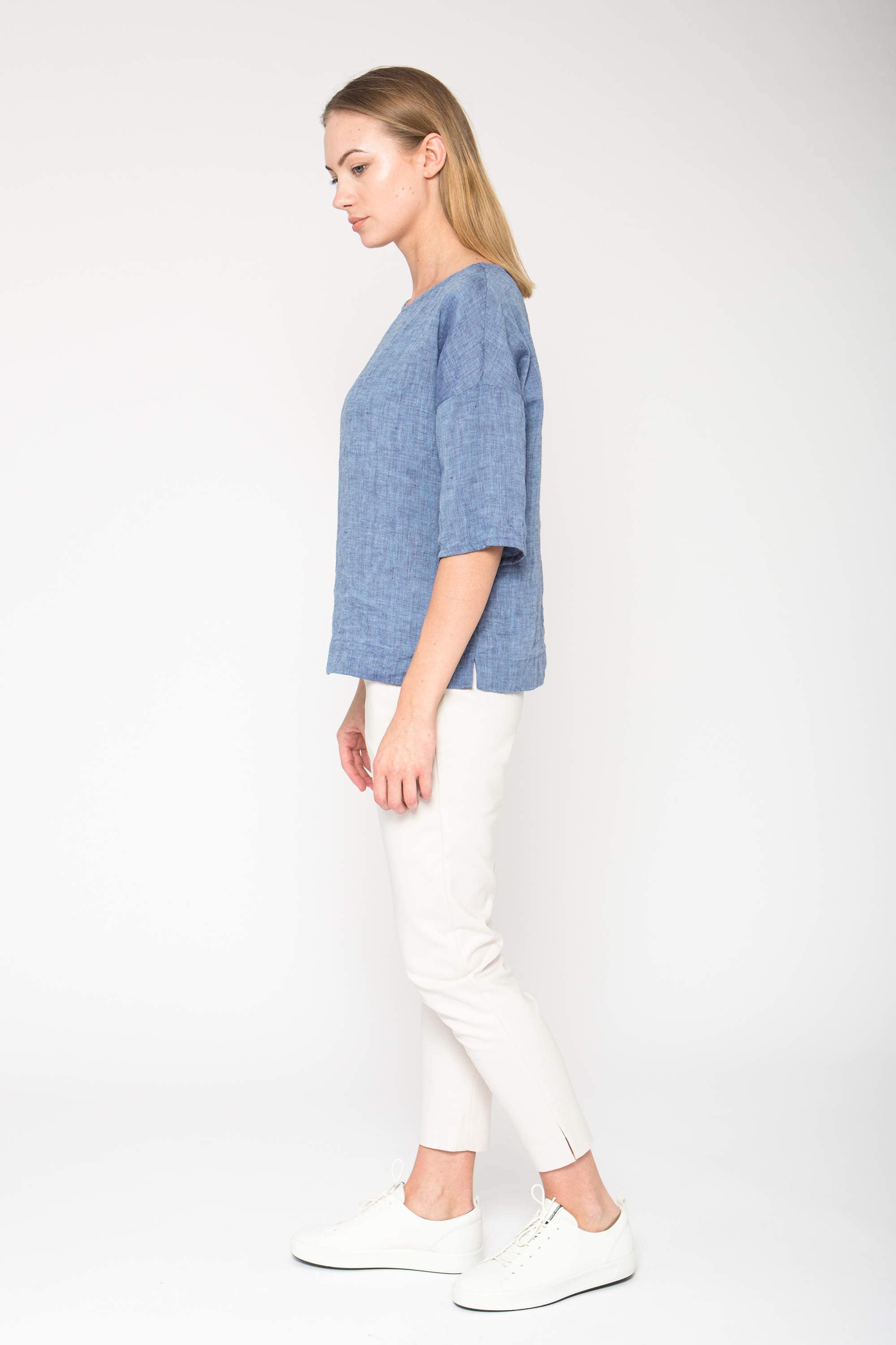 Boxy Top in Light Blue Linen / Blue Linen Tank Top / Blue - Etsy