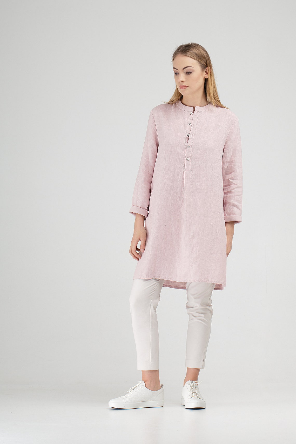 Black Linen Tunic / Black Linen Shirt / Long Linen Tunic Shirt - Etsy