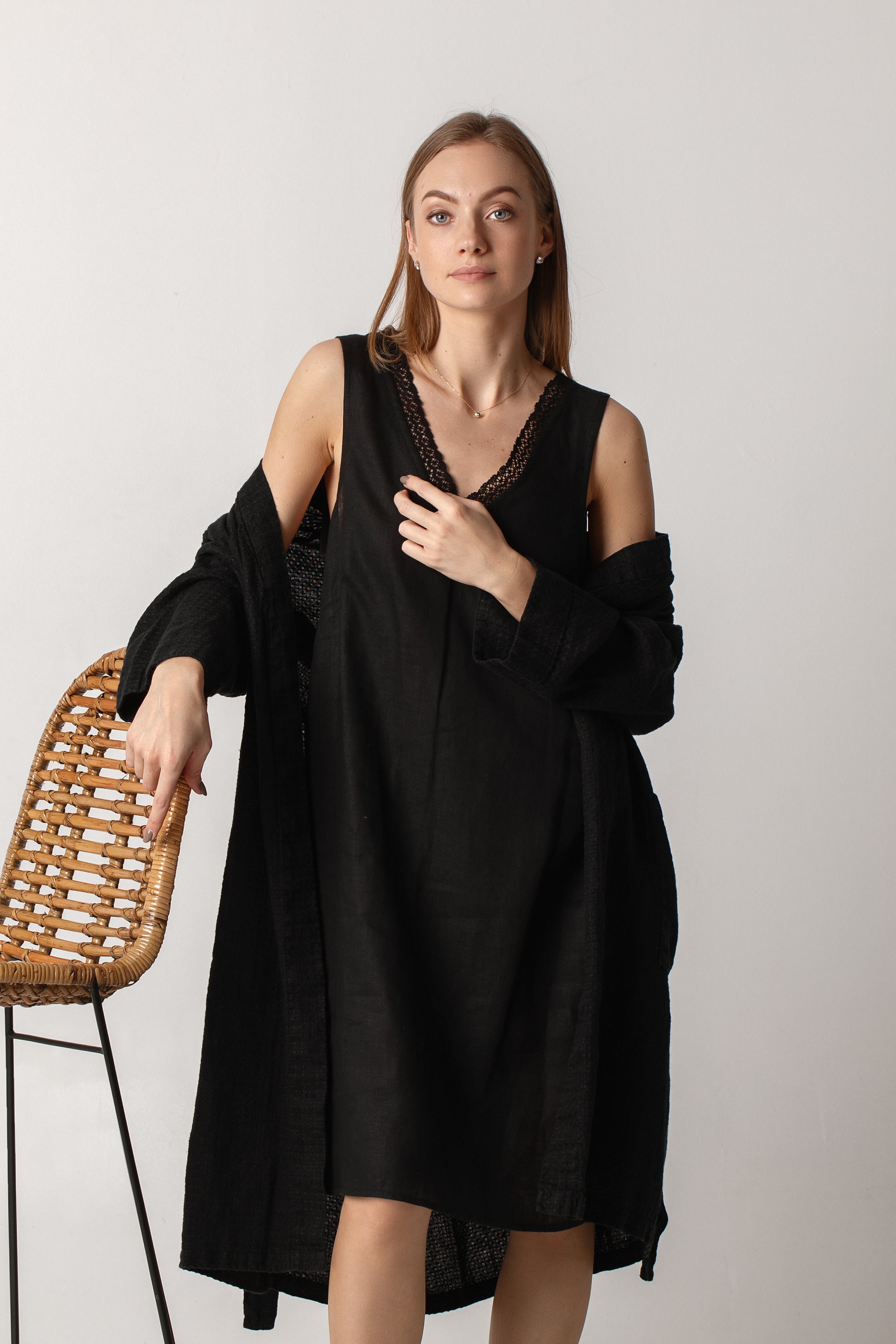 Natural Linen Nightgown Night Wear in Natural Linen Linen - Etsy