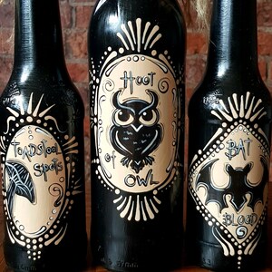 Hand Painted Magic Potion Bottles. Witch's Spell Bottles. - Etsy